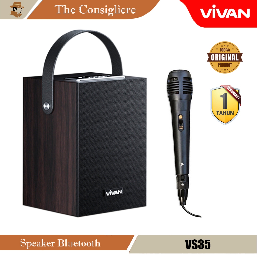 Jual Vivan Speaker Karaoke Bluetooth + Microphone Kabel VS35 Material ...