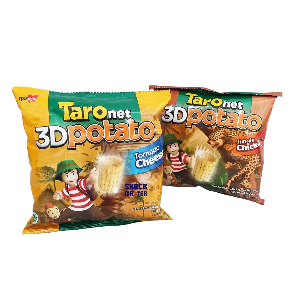 Jual TARO NET 3D 17gr TORNADO CHEESE JUNGLE CHICKEN AYAM KEJU SEAWEED ...