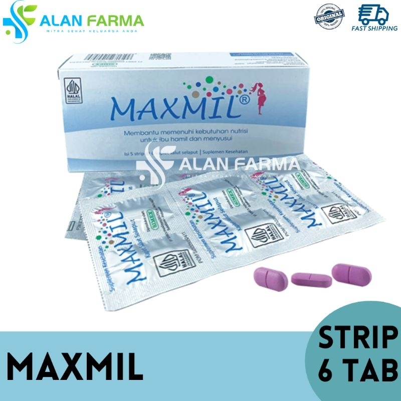 Jual Maxmil Strip isi 6 Kaplet | Suplemen Ibu Hamil dan Menyusui | Shopee Indonesia