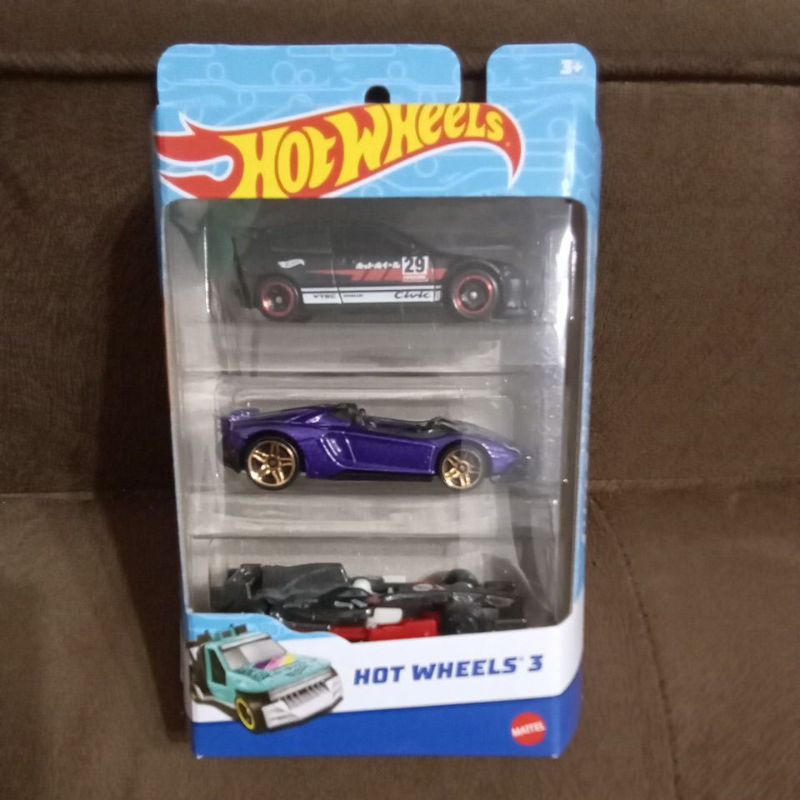 Jual hot wheels 3 gift pack honda civic custom/lamborghini aventador j ...