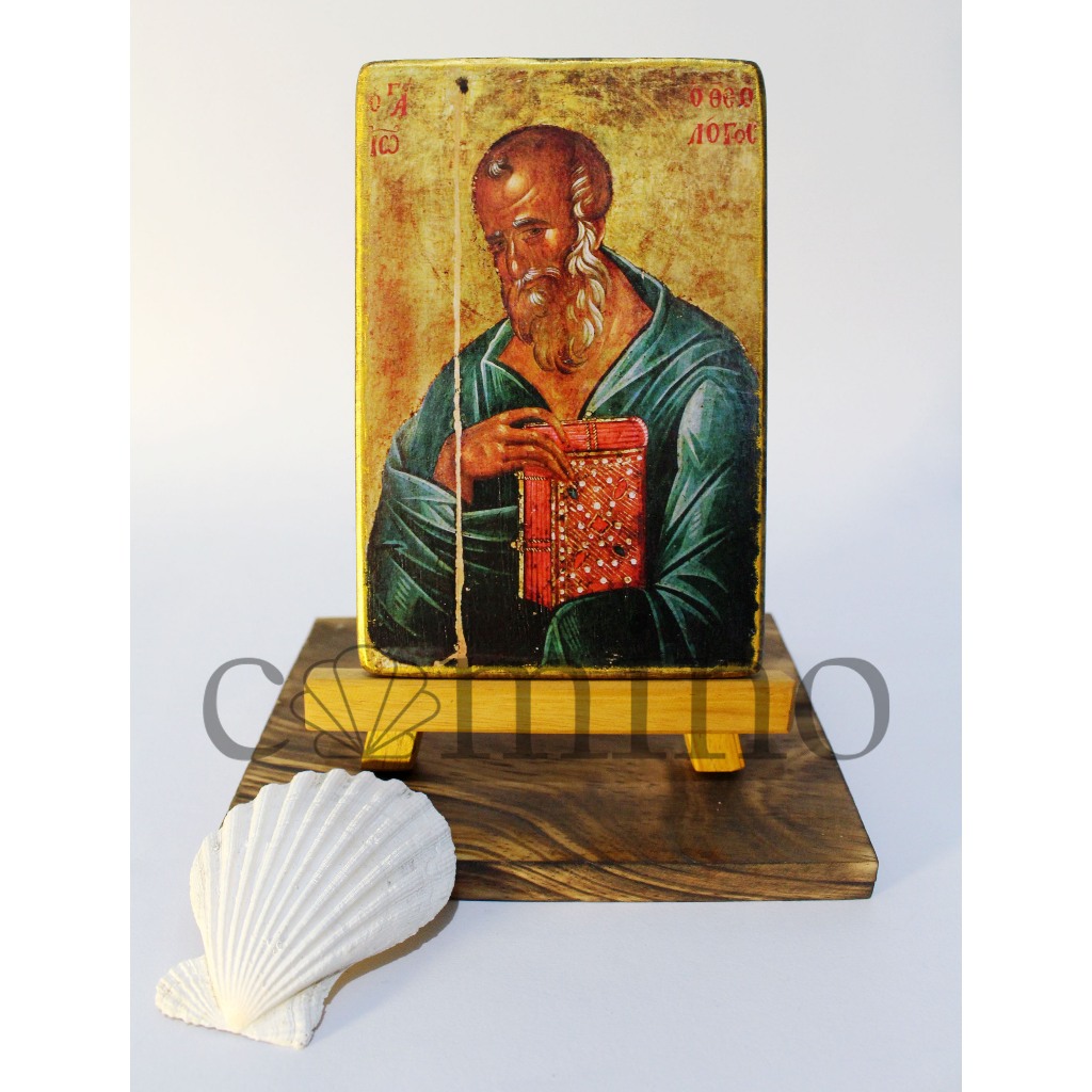 Jual Ikon Yohanes Penginjil | Mural John Evangelist Kayu Asli Penulis ...