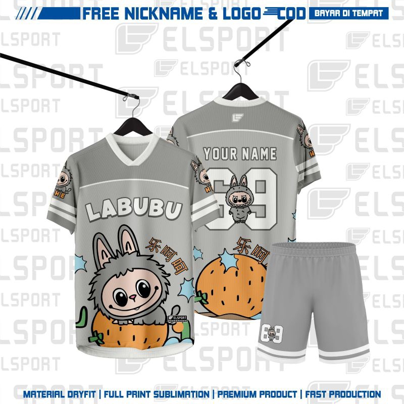 Jual Jersey Labubu Hehe Grey Gratis Pasang Nama Dan No punggung ...