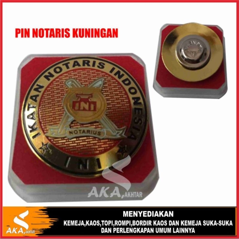 Jual PIN IKATAN NOTARIS INDONESIA PIN INI BAHAN KUNINGAN PIM BROS ...