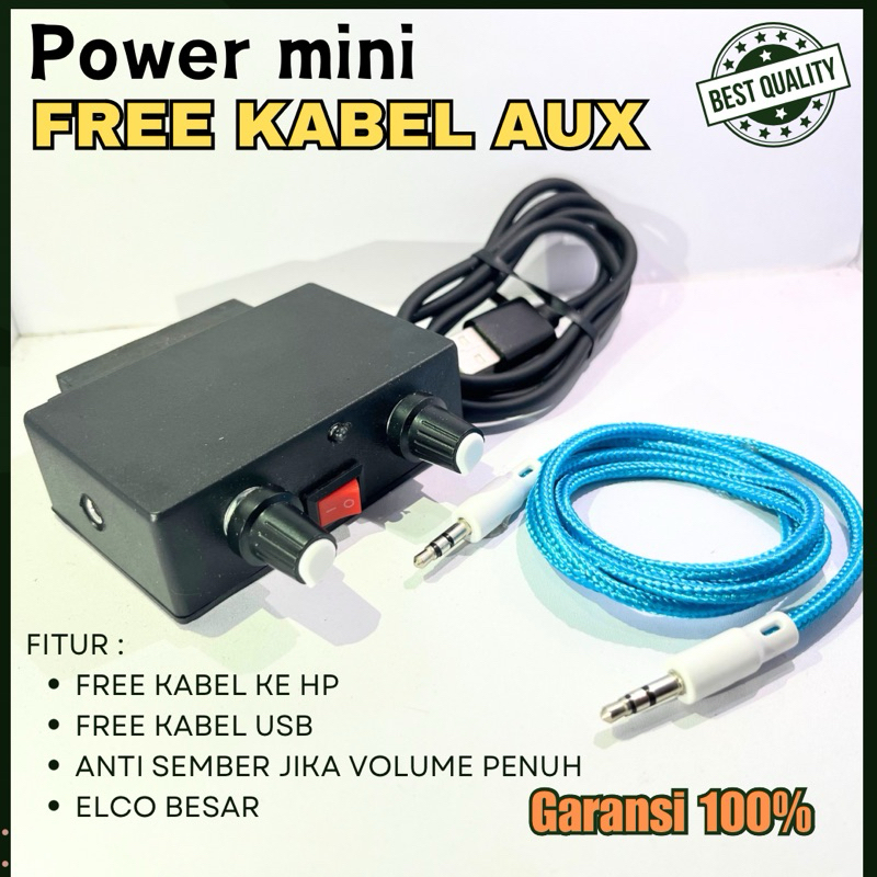 Jual Power Ampli Mini 5 Volt Free Kabel Aux Stereo Rakitan | Shopee ...