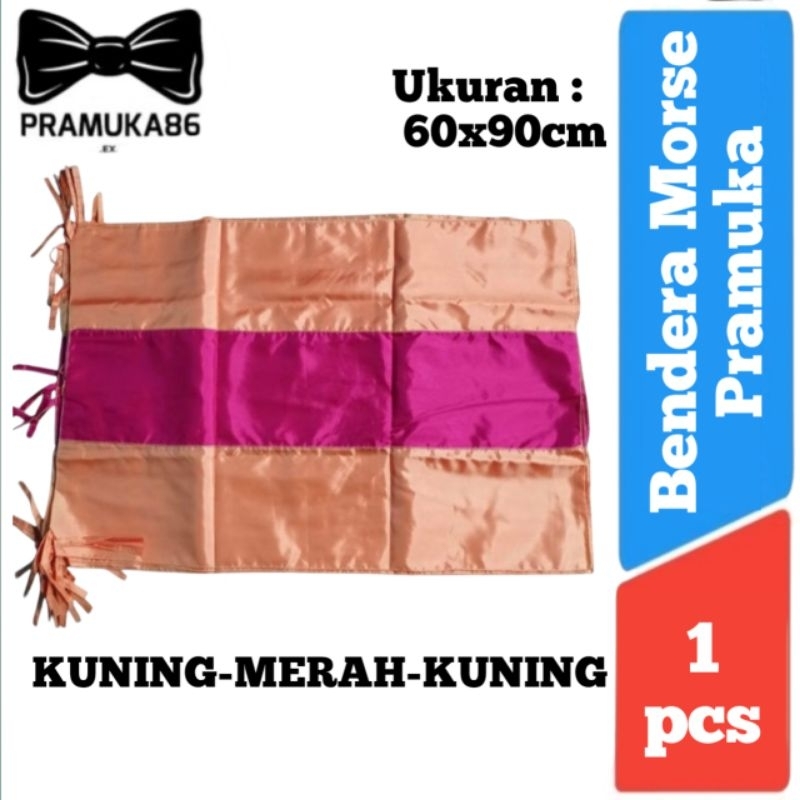 Jual Bendera Morse Pramuka KUNING-MERAH-KUNING Standar 60x90cm | Shopee ...