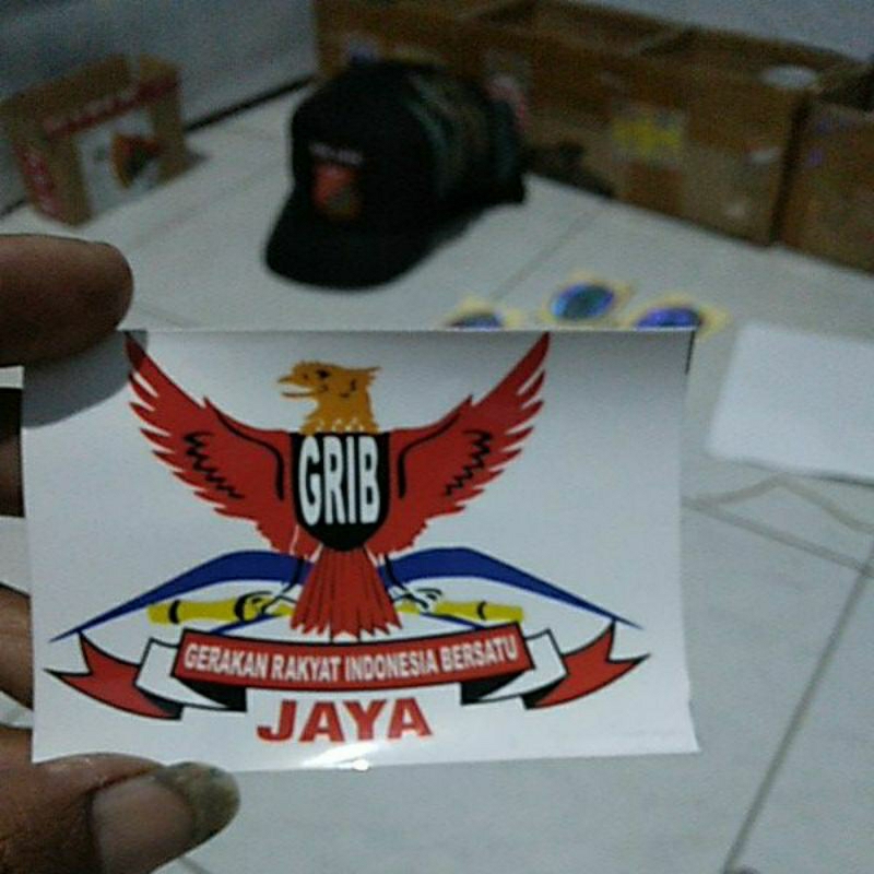 Jual stiker grib jaya stiker motor stiker vinil putih logo grib jaya ...