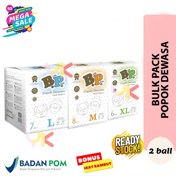 Jual 2 BALL BP Adult Diaper Popok Dewasa Perekat Diapers Tape Taped ...