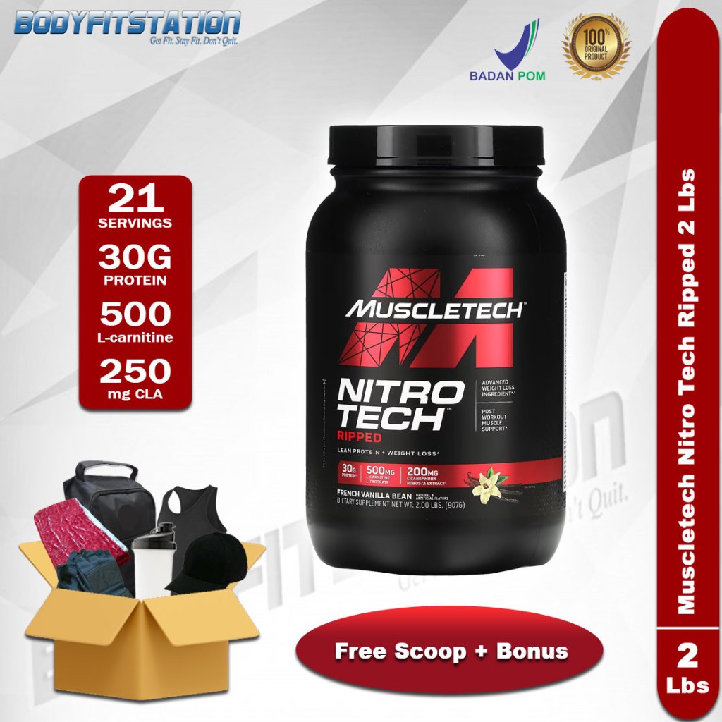 Jual MuscleTech Nitro Tech Ripped 2 Lbs - Susu Whey Fatburner Import ...