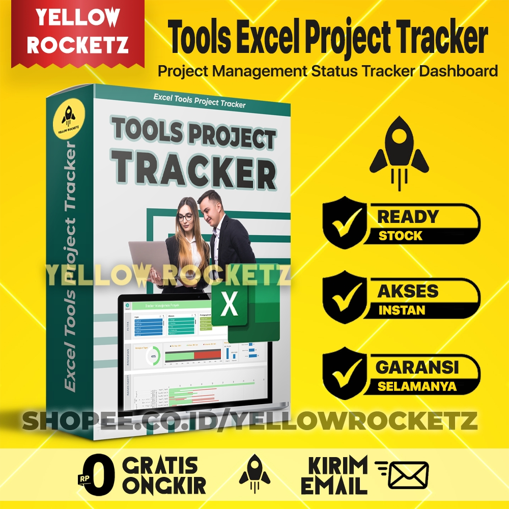 Jual TOOLS EXCEL PROJECT TRACKER DASHBOARD - Project Management Status ...
