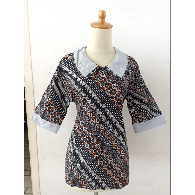 Jual BLUS BATIK MURAH WANITA 3/4 KANTOR PREMIUM - 511CB251 ADA BIG SIZE ...