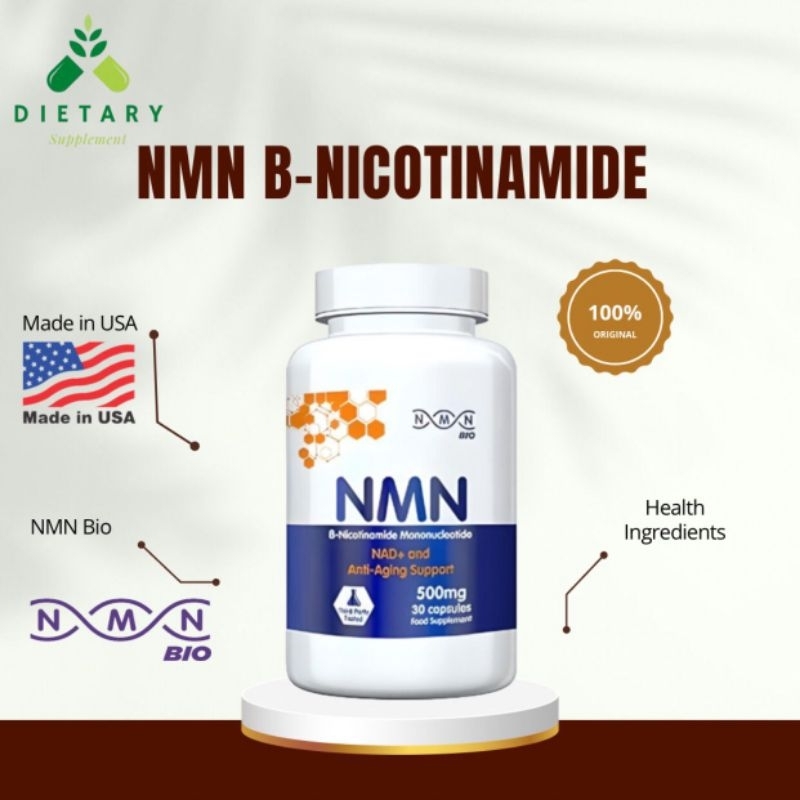 Jual NMN Bio - Nicotinamide Mononucleotode - 500mg Anti-Agin & NAD+ | Shopee Indonesia