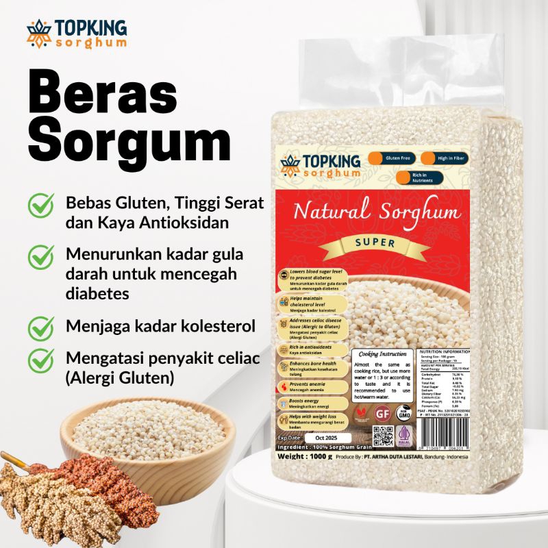 Jual Topking Sorghum Beras Sorgum Putih 1 Kg | Shopee Indonesia