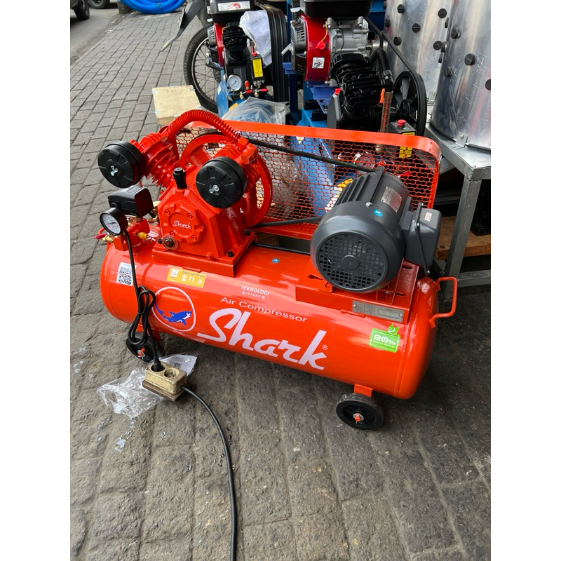 Jual KOMPRESOR ANGIN LISTRIK SHARK 0.5 HP + ELEKTRO 0.5HP FETCH ...