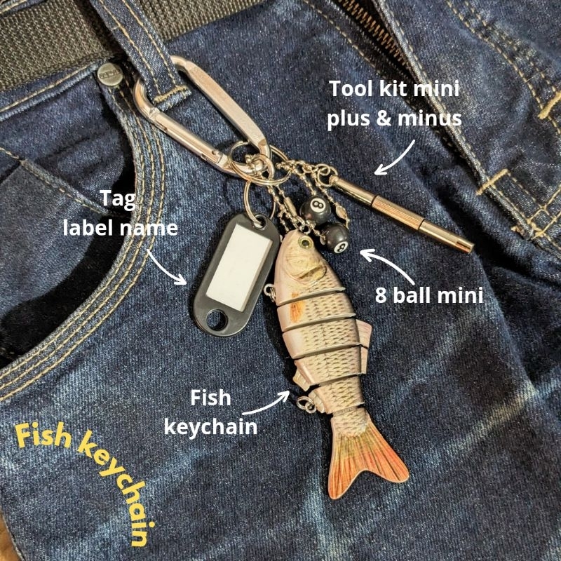 Jual KEYCHAIN/ CARABINER FISHING / Car Hotwheels- GANTUNGAN KUNCI FISH ...