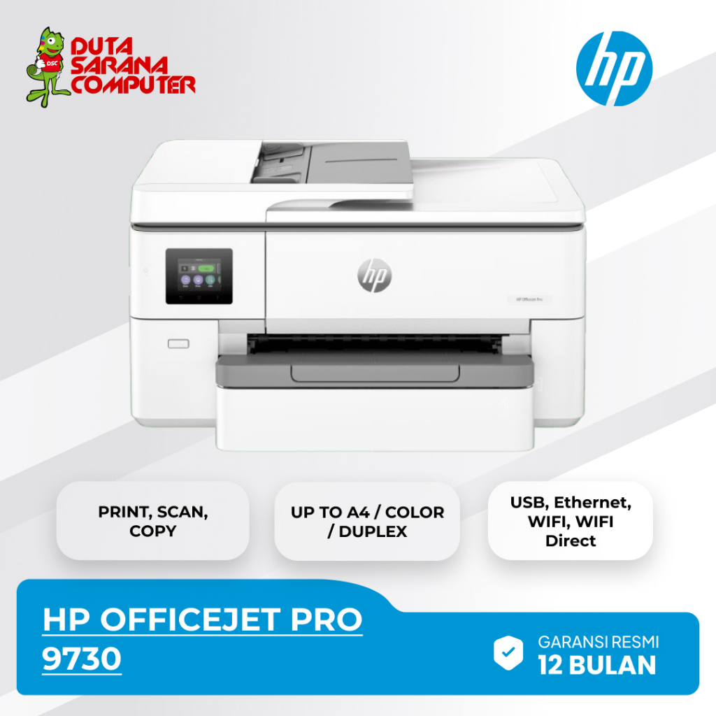 Jual HP Officejet Pro 9730 Printer A3 Wireless ADF Fax Garansi Resmi | Shopee Indonesia