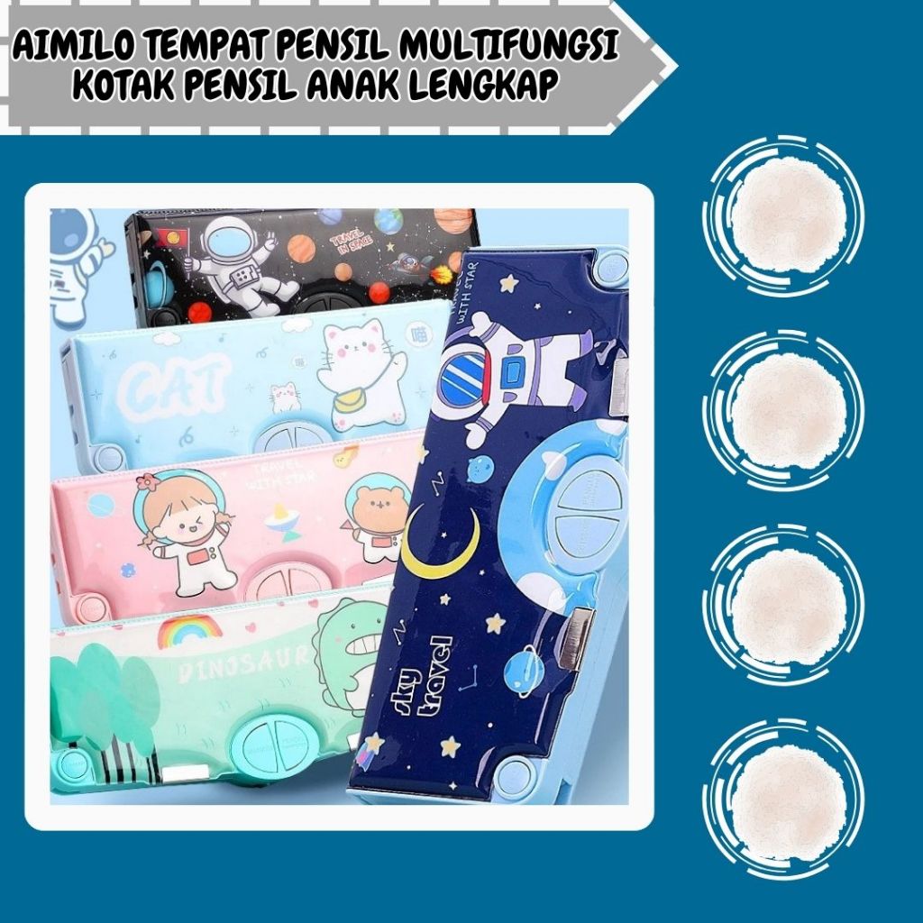 Jual Tempat Pensil Multifungsi | Kotak Pensil Anak Lengkap Peruncing ...
