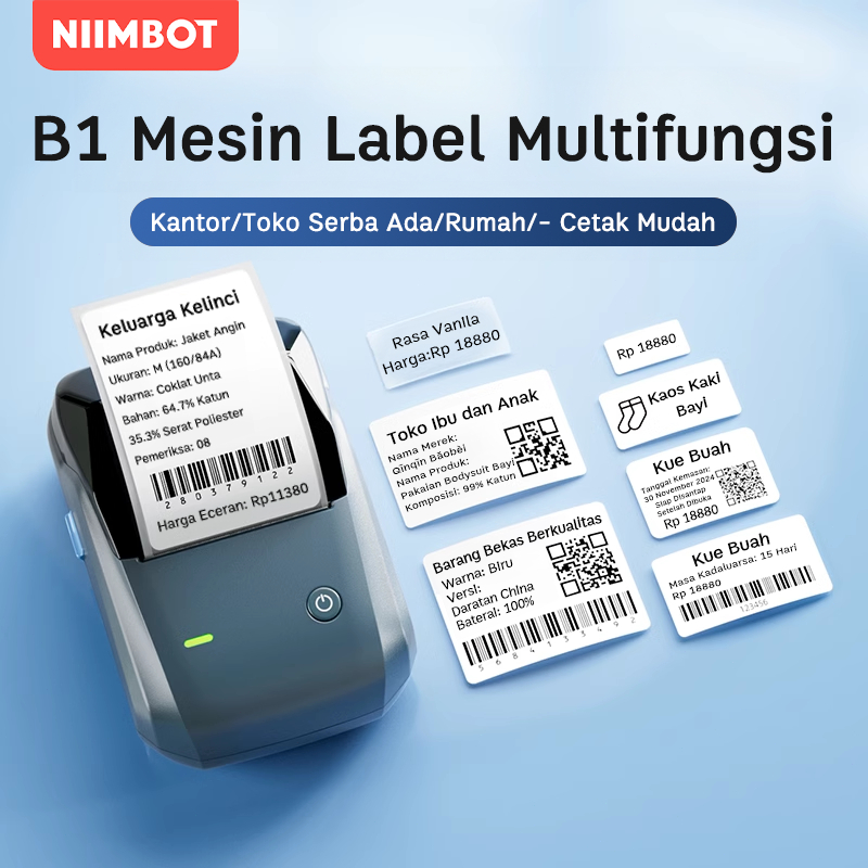 Jual NIIMBOT B1 Printer Label Kantor, Mesin Pembuat Label untuk Kabel ...