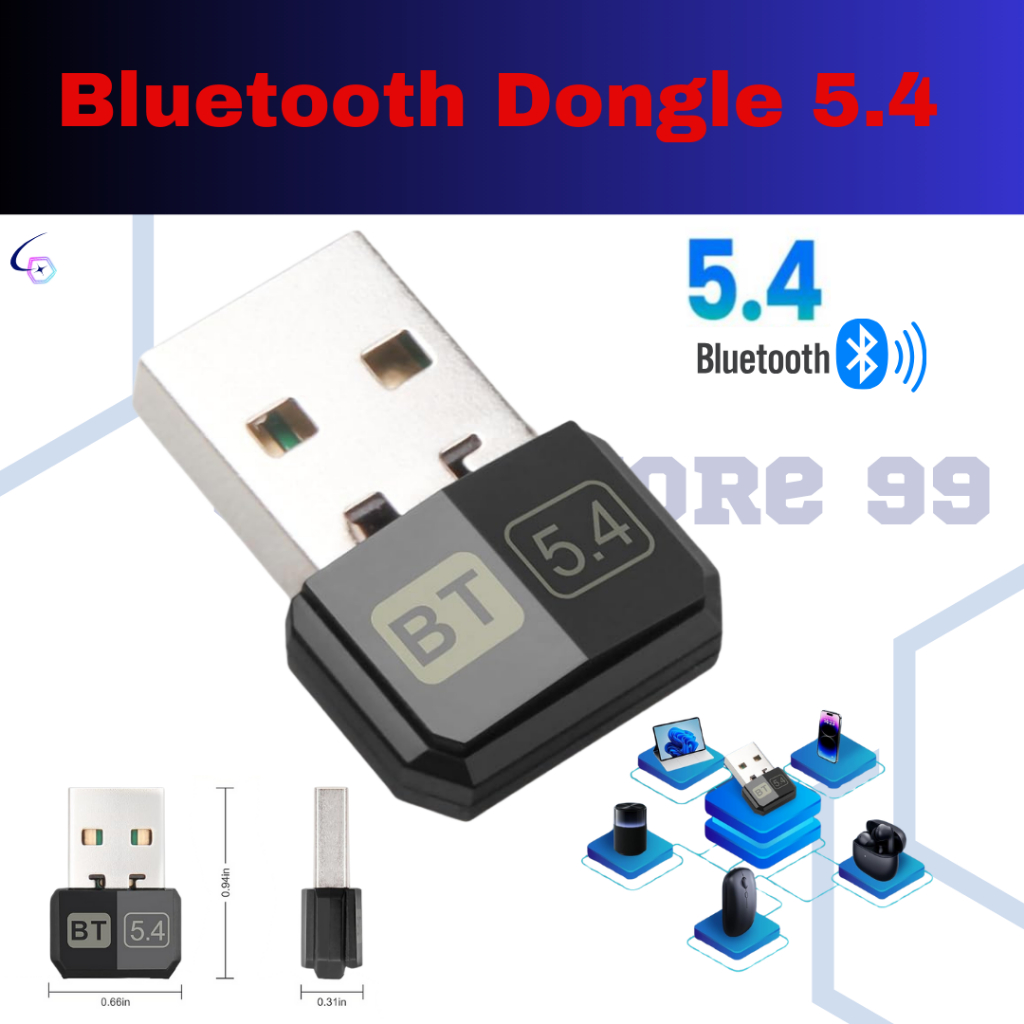 Jual Upgrade 5.4 USB Bluetooth Adapter for PC, Bluetooth Stick/USB Bluetooth 5.4 Adapter ...