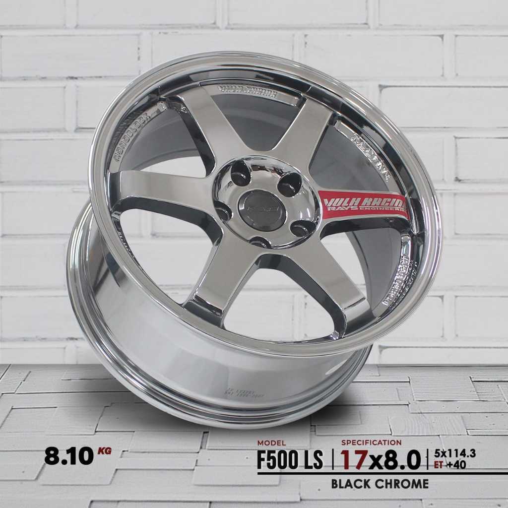 Jual Velg Mobil TE37 Black Chrome Ring 17 Bestfor Hrv, Rush, Xpander, Juke, Almaz, Innova ...