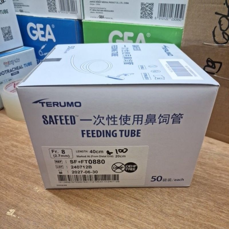 Jual FEEDING TUBE Fr 8 terumo/ngt terumo no 8 x40cm/selang makan ...