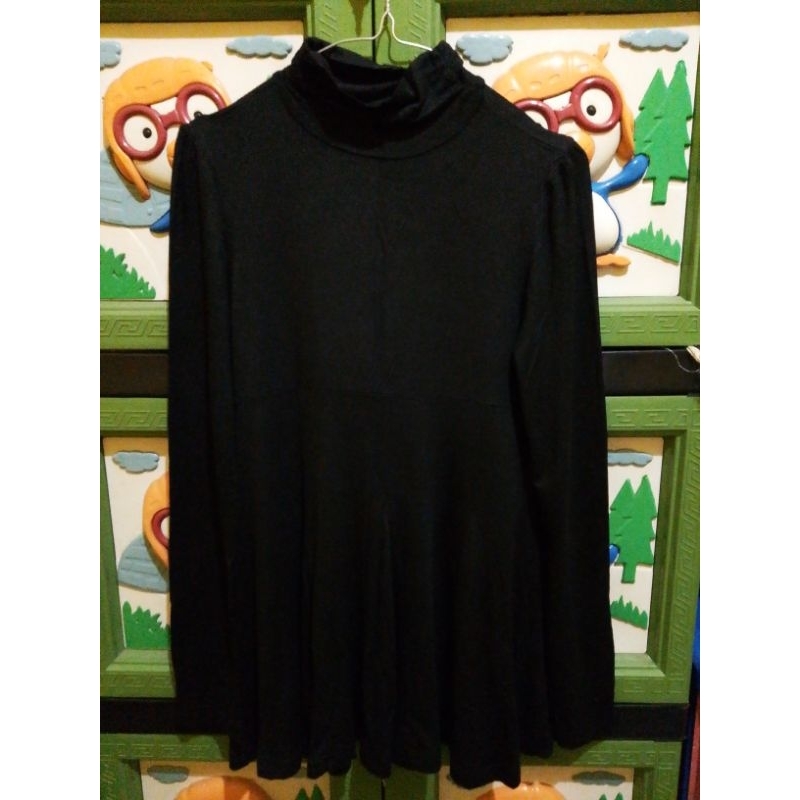 Jual mini dress hitam pekat valleygirl cantik bahan dingin adem bahan ...