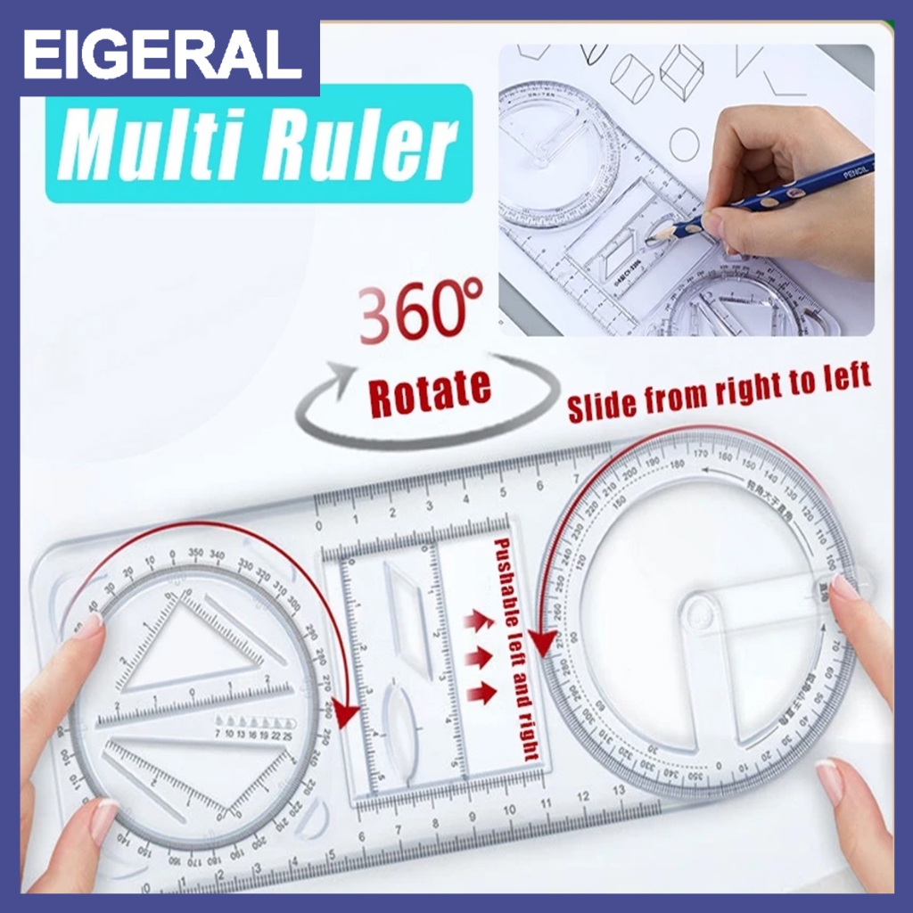 Jual Rotary Geometric Drawing Ruler Penggaris Geometri Fungsi ...