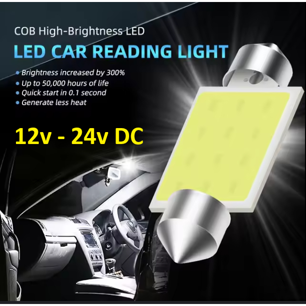 Jual Lampu LED PLAFON KABIN COB BIS TRUK Mobil interior 12v - 24v DC ...