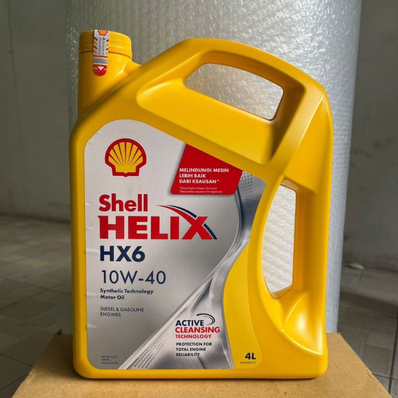 Jual Oli Shell Helix HX6 SAE 10W-40 4 Liter Oli Mobil Original | Shopee ...