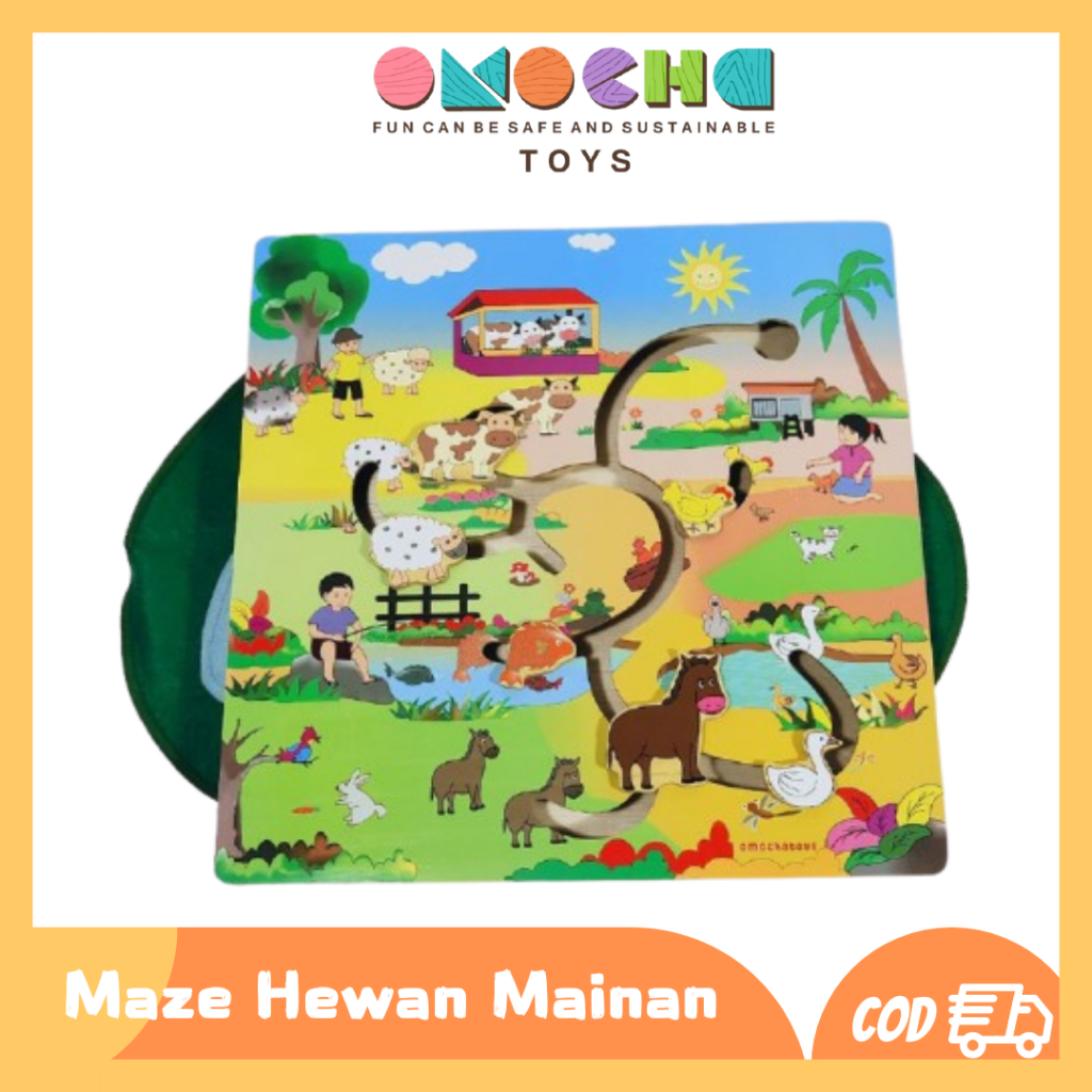 Jual Omocha Toys - Maze Hewan Mainan Anak Edukatif Alat Peraga Mencari ...