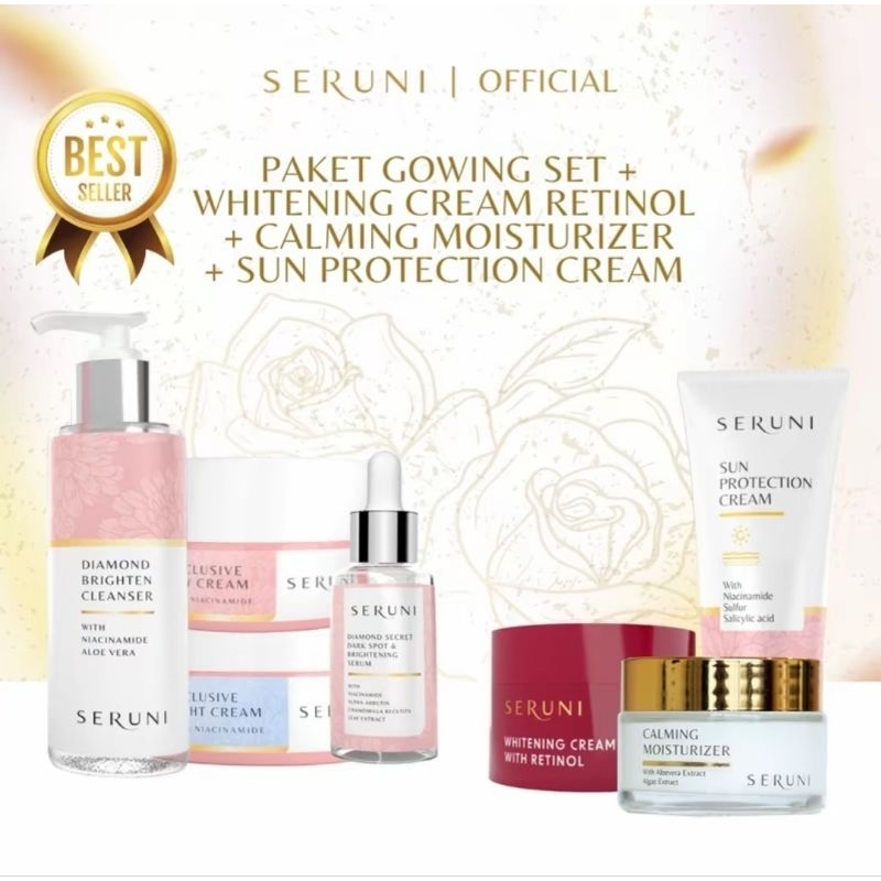 Jual SERUNI PERFECT GLOWING SET + PAKET SKIN BARIER + WHITENING CREAM ...