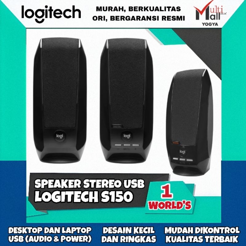 Jual Logitech Speaker S150 Stereo USB for Audio and Power Desktop ...
