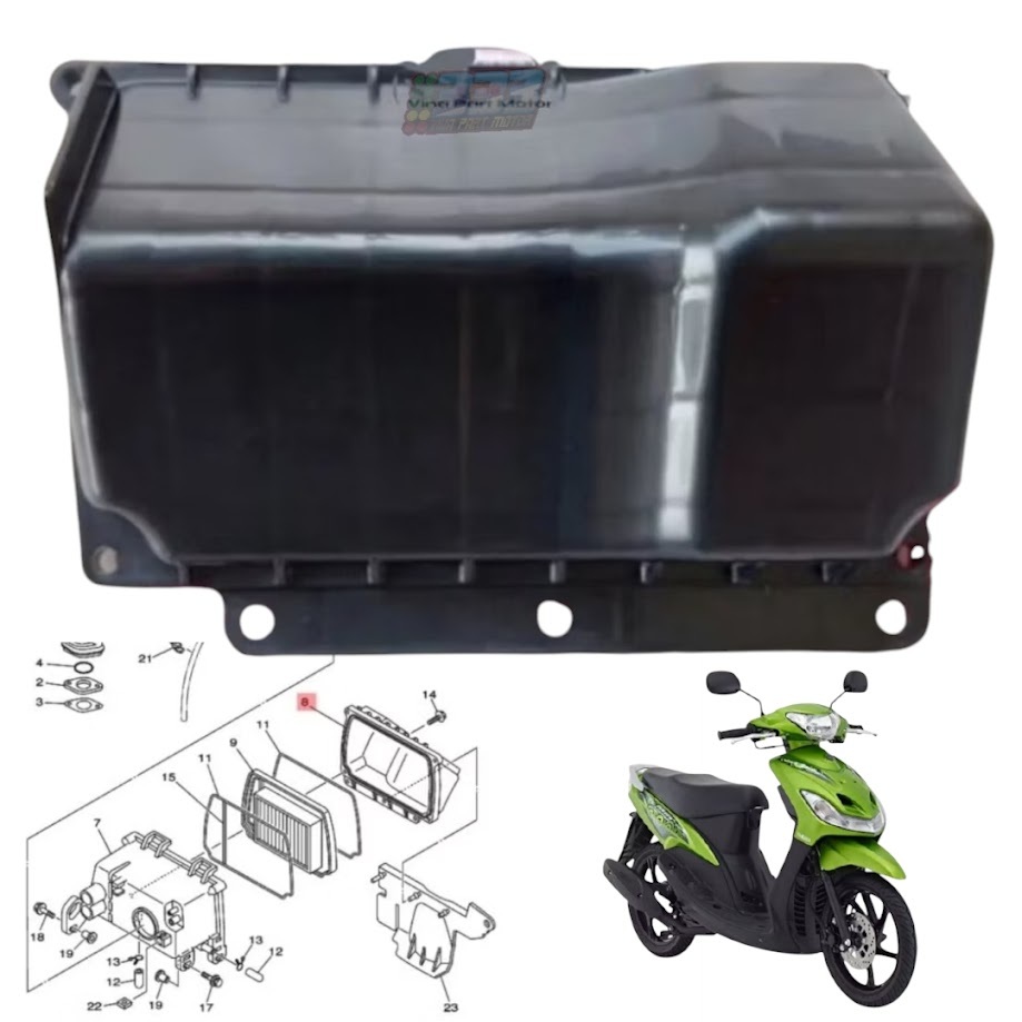 Jual cover tutup filter udara mio karbu mio sporty mio smile karburator ...