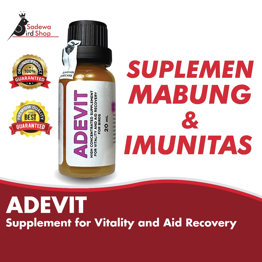 Jual ADEVIT VITAMIN BURUNG MABUNG TERLENGKAP PLUS ATP, TRACE MINERAL ...