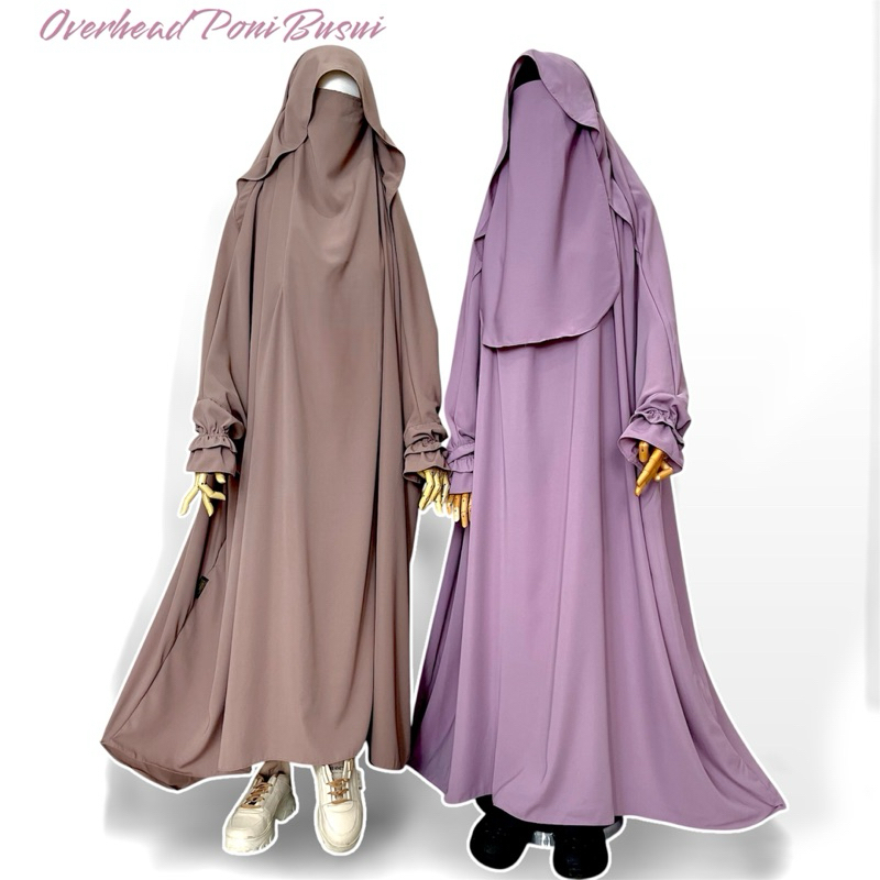 Jual French Khimar Onepiece Overhead Poni Busui Model khimar Terusan ...