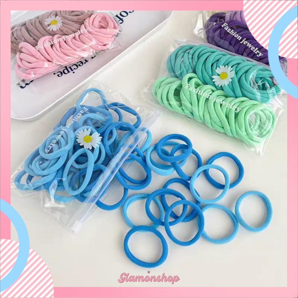 Jual GS IR551 Ikat Rambut Donat Isi 50 pcs Ikat Rambut Cewek Aksesoris ...