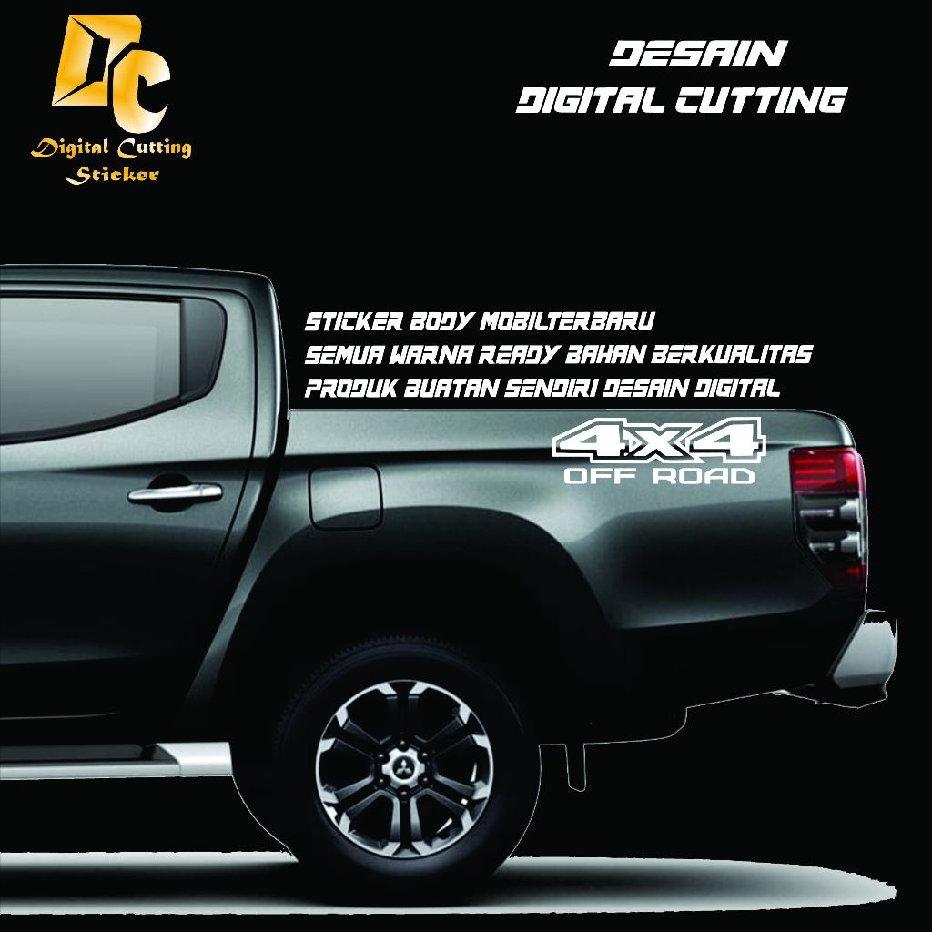 Jual STIKER MOBIL CUTTING STIKER 4 X 4 OFF ROAD MOBIL HILUX STRADA ...