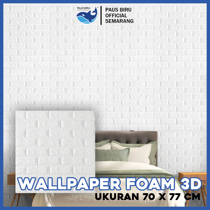 Jual Paus Biru - Wallpaper Dinding 3D Motif Gambar Bata Ukuran 70x77cm ...