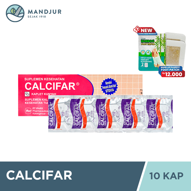 Jual Calcifar 10 Kaplet - Suplemen Kalsium Jaga Kesehatan Tulang dan ...
