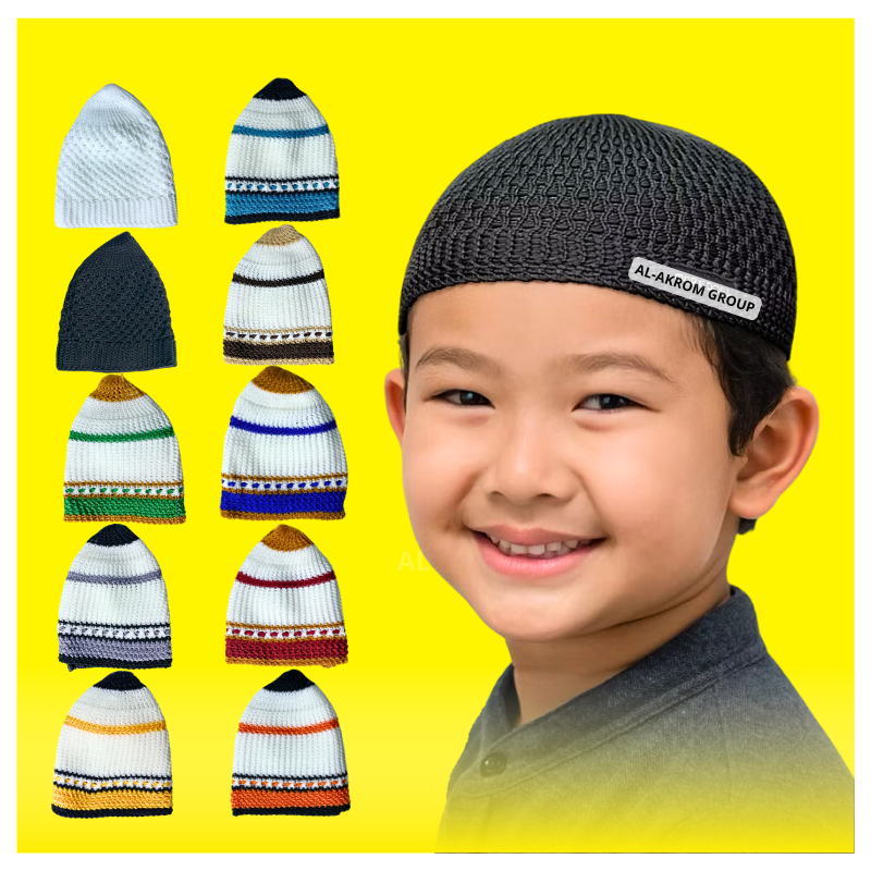 Jual Peci Kopiah Haji Rajut Anak Untuk Usia 0-3 Tahun Tebal dan Lembut ...