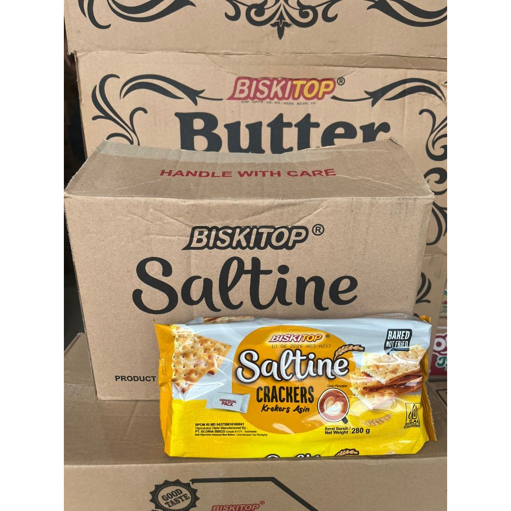 Jual biskitop saltine 280 gram 1 dus isi 12 pcs | Shopee Indonesia
