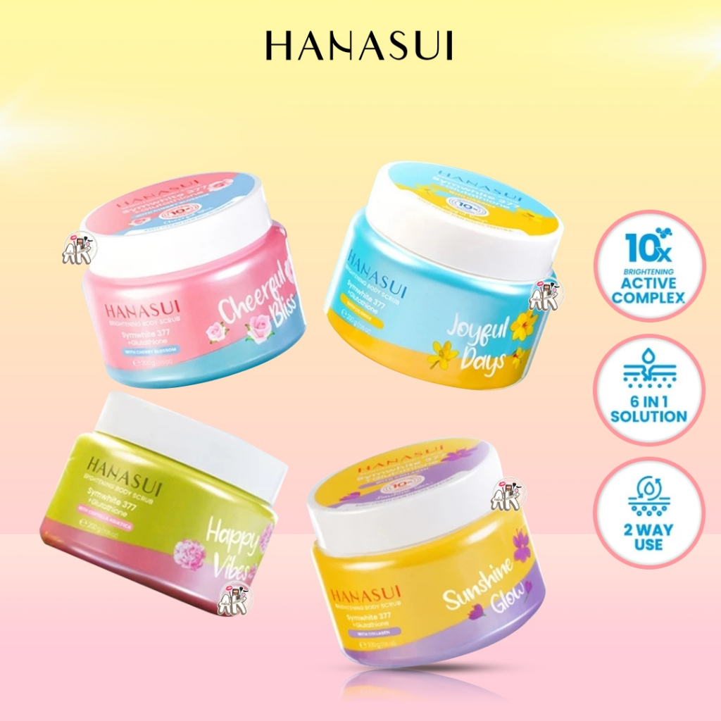 Jual HANASUI BRIGHTENING BODY SCRUB 200GR SERIES ( READY ALL VARIAN ...