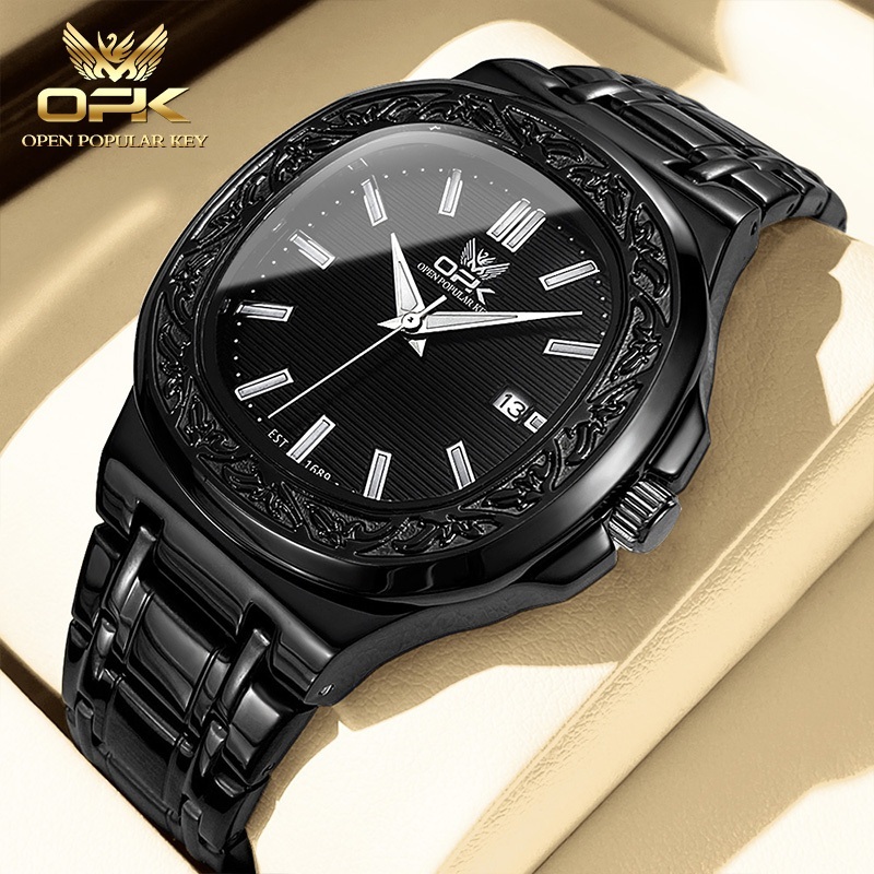 Jual OPK Jam Tangan Pria Anti Air Original Waterproof Stainless Steel ...