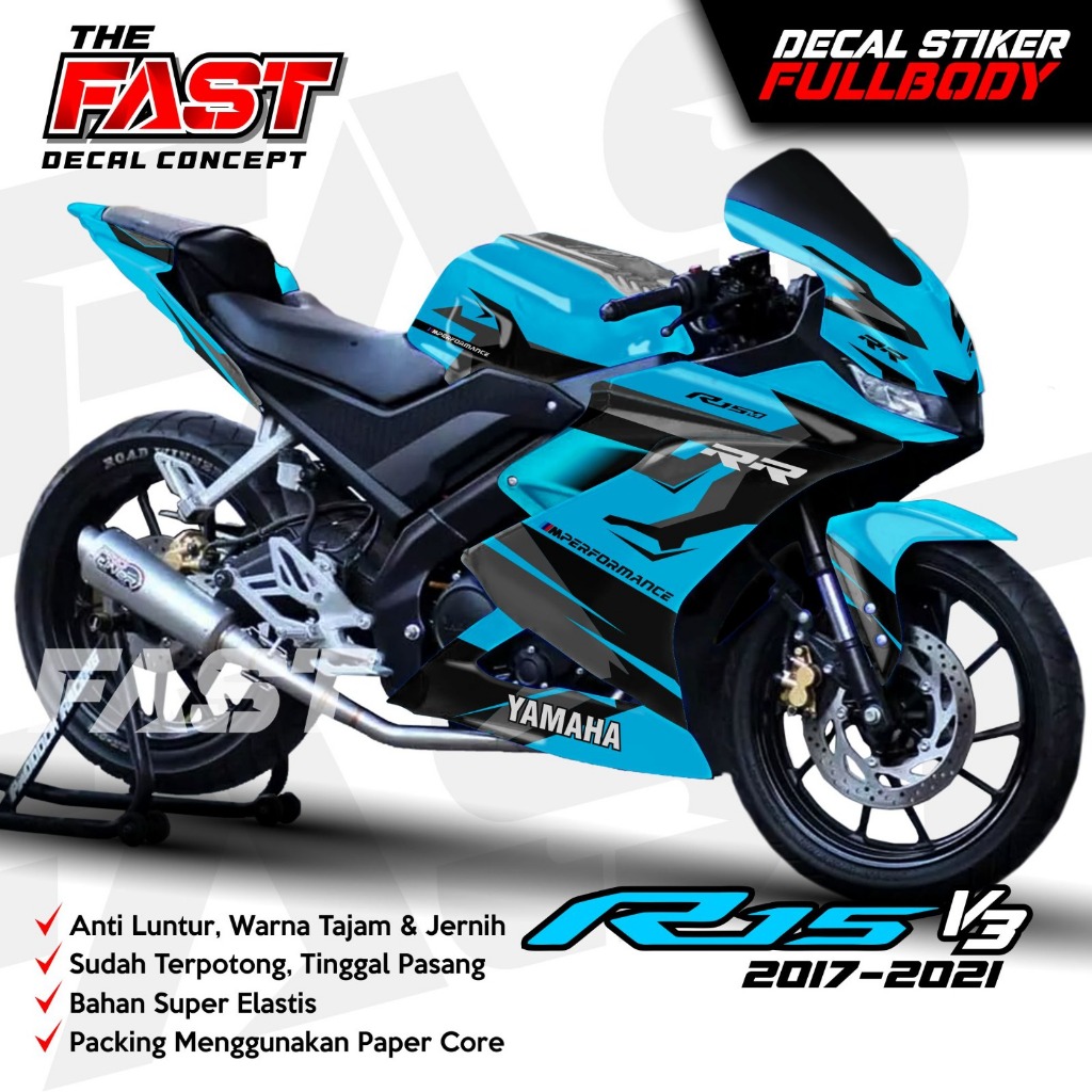 Jual Decal R15 V3 Stiker Decal Motor R15 V3 Sticker Yamaha R15 V3 Motip ...
