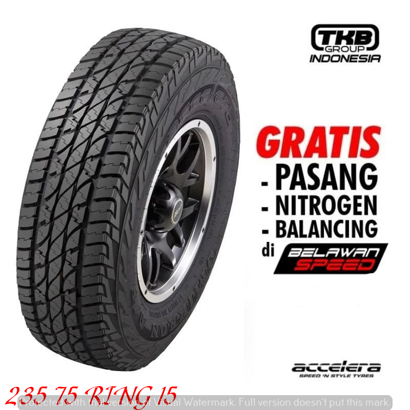 Jual BAN MOBIL TUBLES SEMI KASAR MERK ACCELERA OMIKRON A/T UKURAN 235 75 R15 RING 15-BELAWAN ...