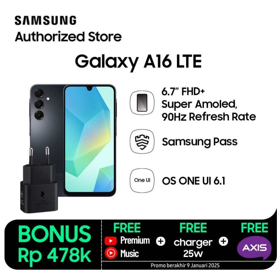 Jual SAMSUNG GALAXY A16 LTE RAM 8GB/128GB & 8GB/256GB GARANSI RESMI ...