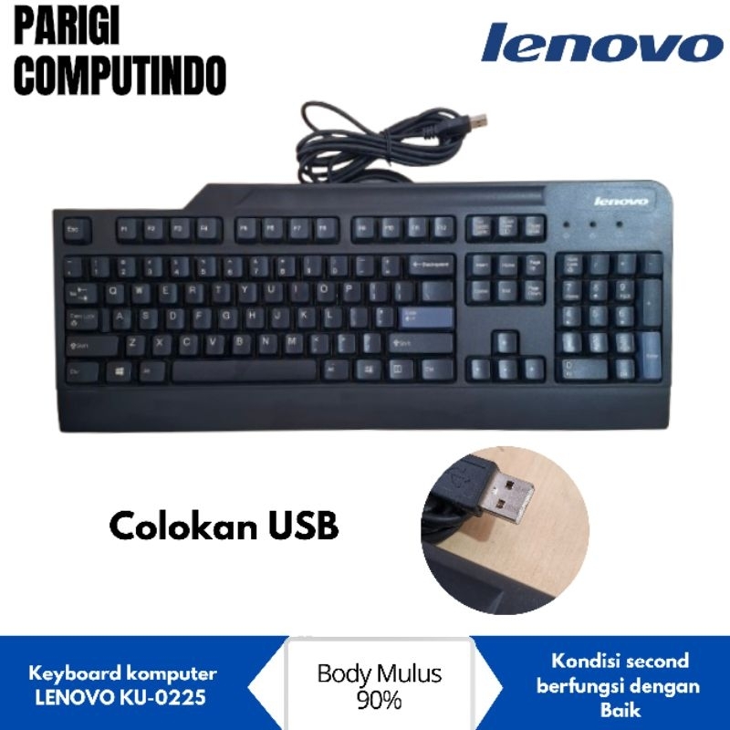 Jual Keyboard Komputer Lenovo KU-0225 Usb | Shopee Indonesia