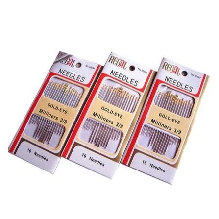 Jual SET JARUM JAHIT TANGAN JARUM JAHIT TANGAN REGAL GOLD EYE MILINERS ...