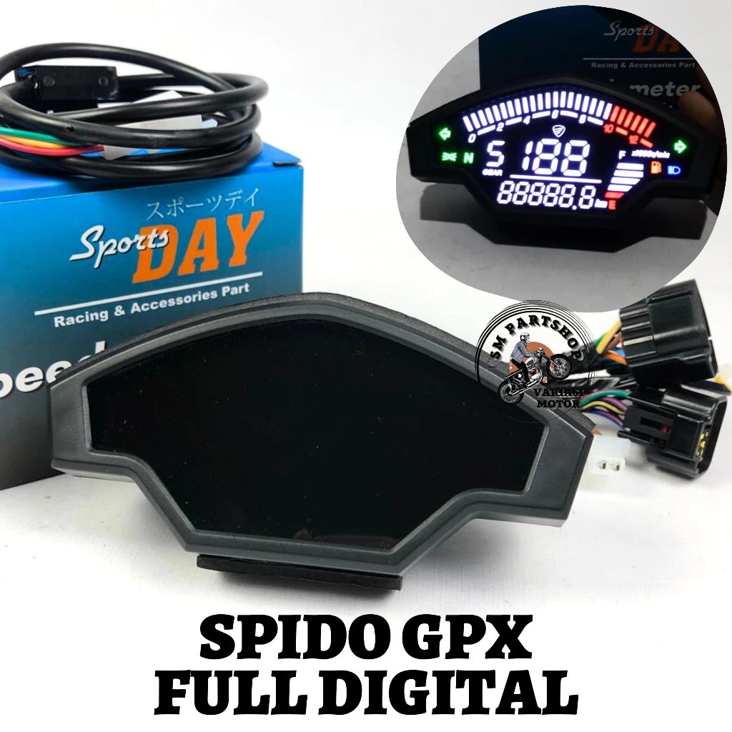Jual Spidometer Spido Gpx Digital Universal Speedometer Gpx Full ...