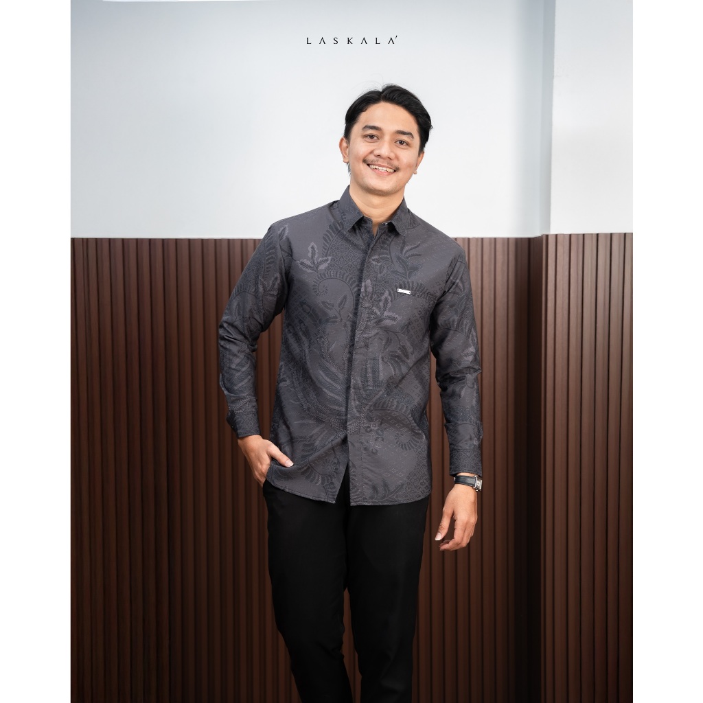 Jual Laskala Batik Premium Harsa Kemeja Batik Pria Slimfit Lengan ...
