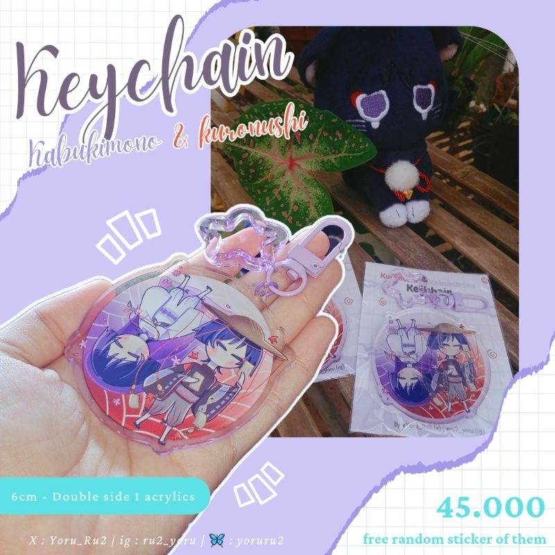 Jual [Ruuverse] KEYCHAIN Kabukimono Kuronushi & Scaramouche Wanderer ...